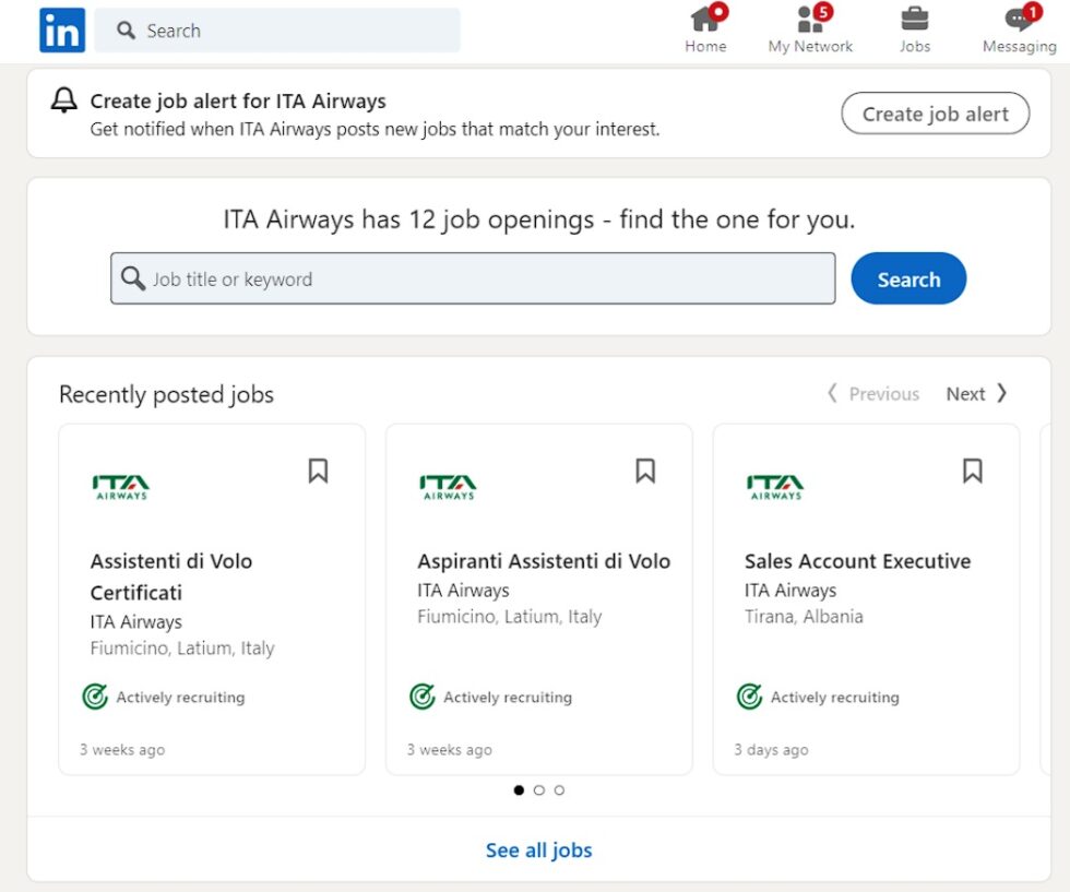ITA Airways contatti e numeri ITA Airways call center