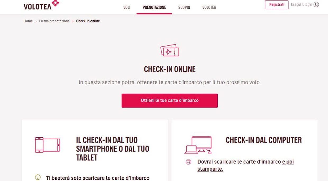 Cerchi Volotea contatti in Italia per assistenza?